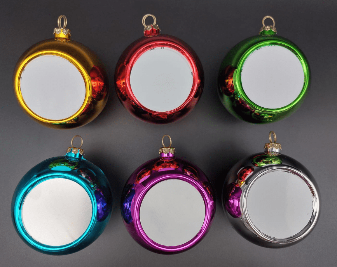 Christmas Sublimation : 8cm Glossy Solid Baubles - SA Sublimation Blanks
