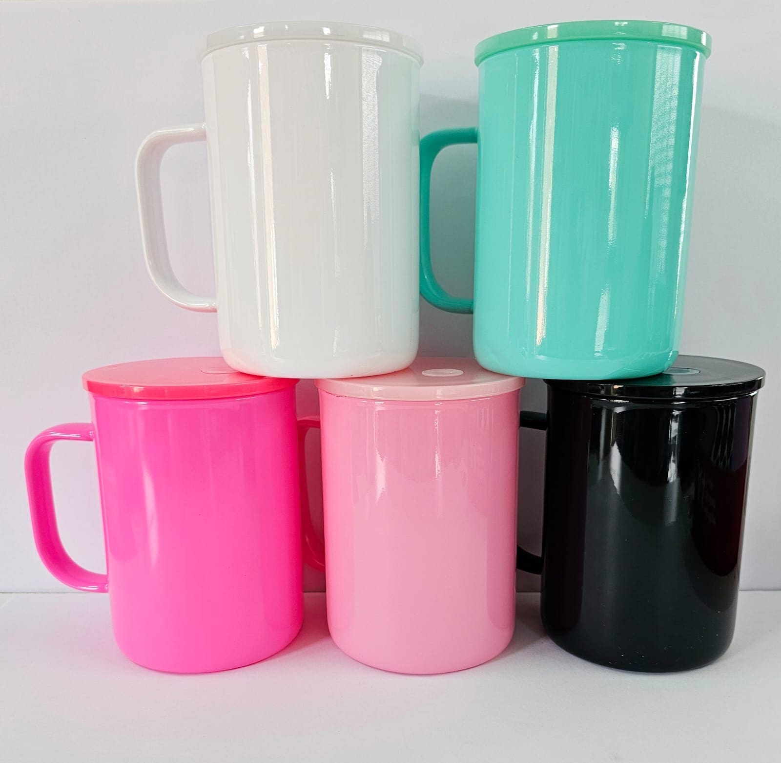 Sublimation Blanks : 17oz Glass Mug With Handle & Plastic Lid - SA ...