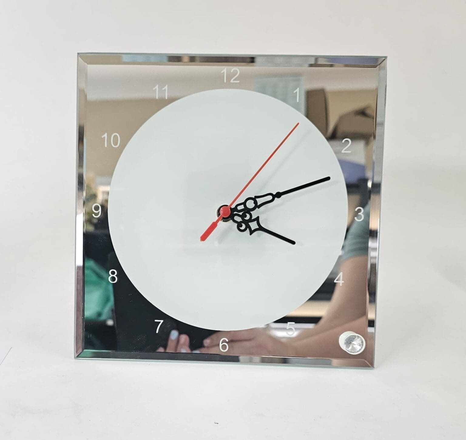 Sublimation Blanks : Glass, Mirror Square Clock (With Numbers) - SA ...