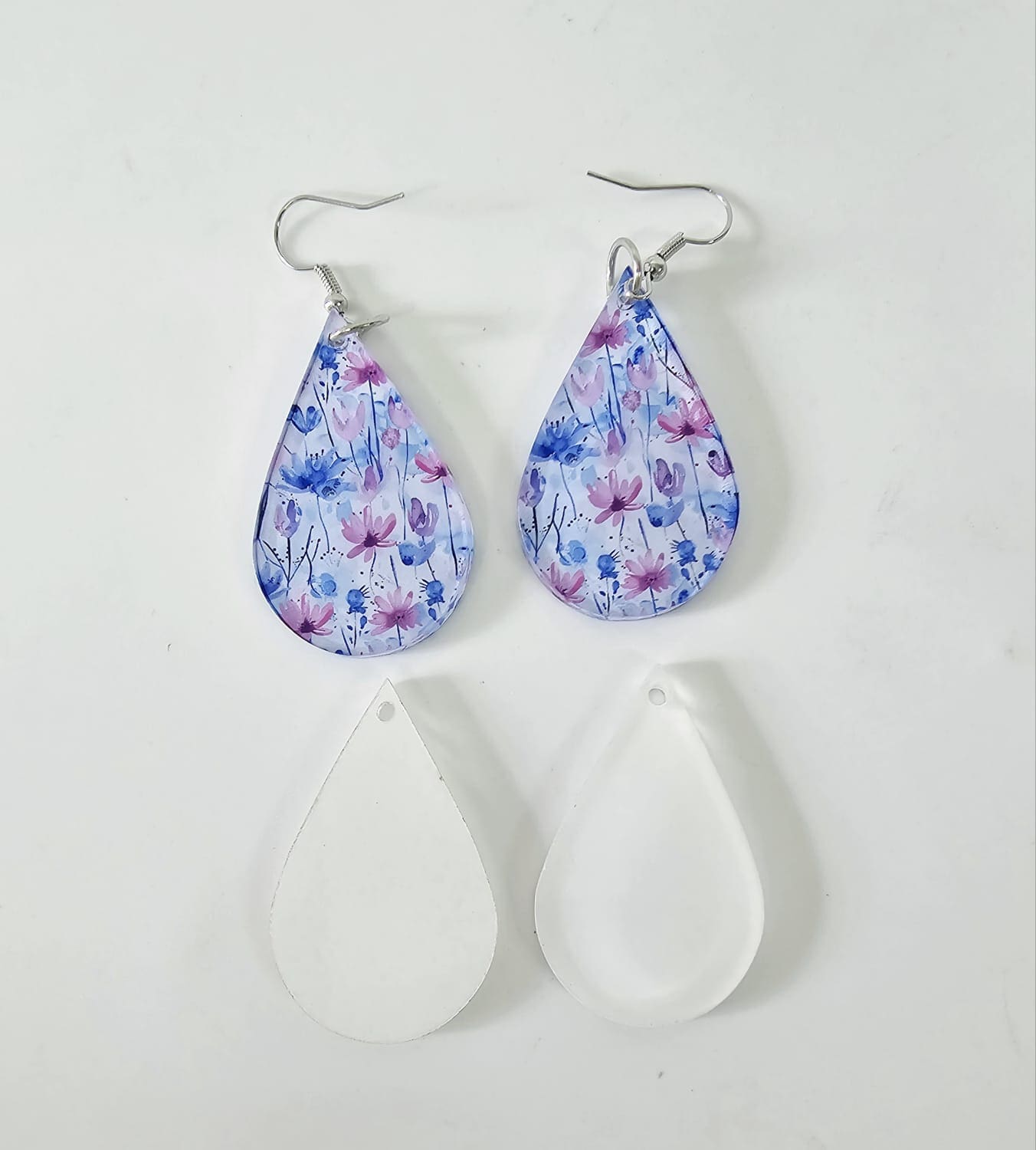 Laser Sublimation Blanks : (EARR1) 3mm Blank Subli Acrylic Tear Drop ...