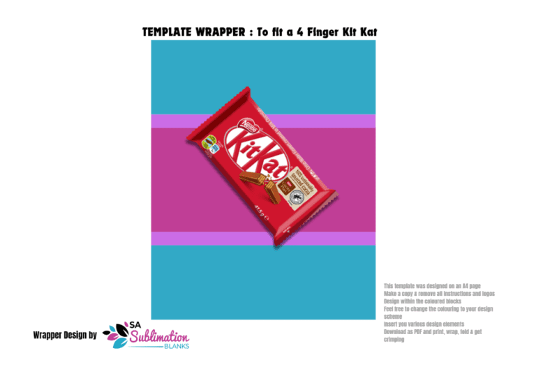 Design Corner : Template for 4 Finger Kit Kat (for Canva or PDF ...