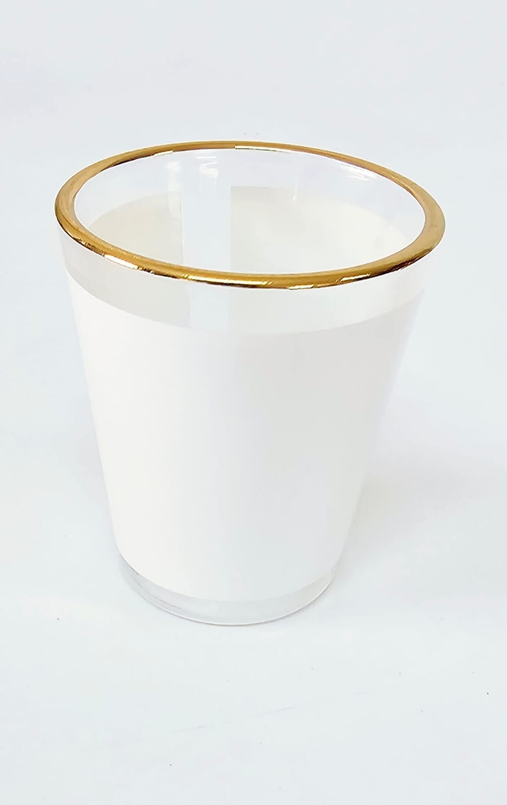 Sublimation Blanks : 1.5oz Shot Glass With White Patch & Gold Rim (TTX ...