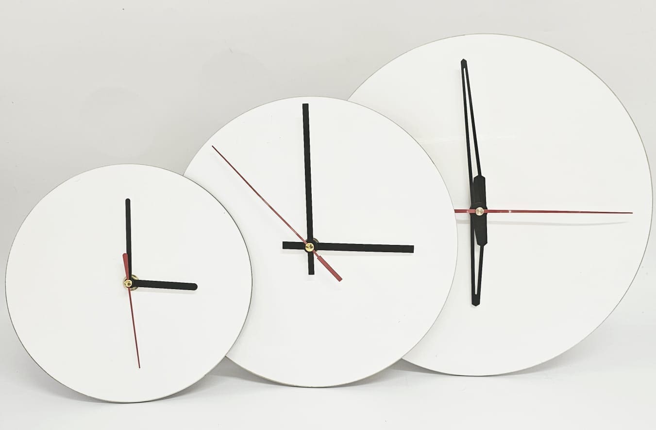 Sublimation Blanks : 3mm Circle Super Gloss Sublimation MDF Clocks (20 ...