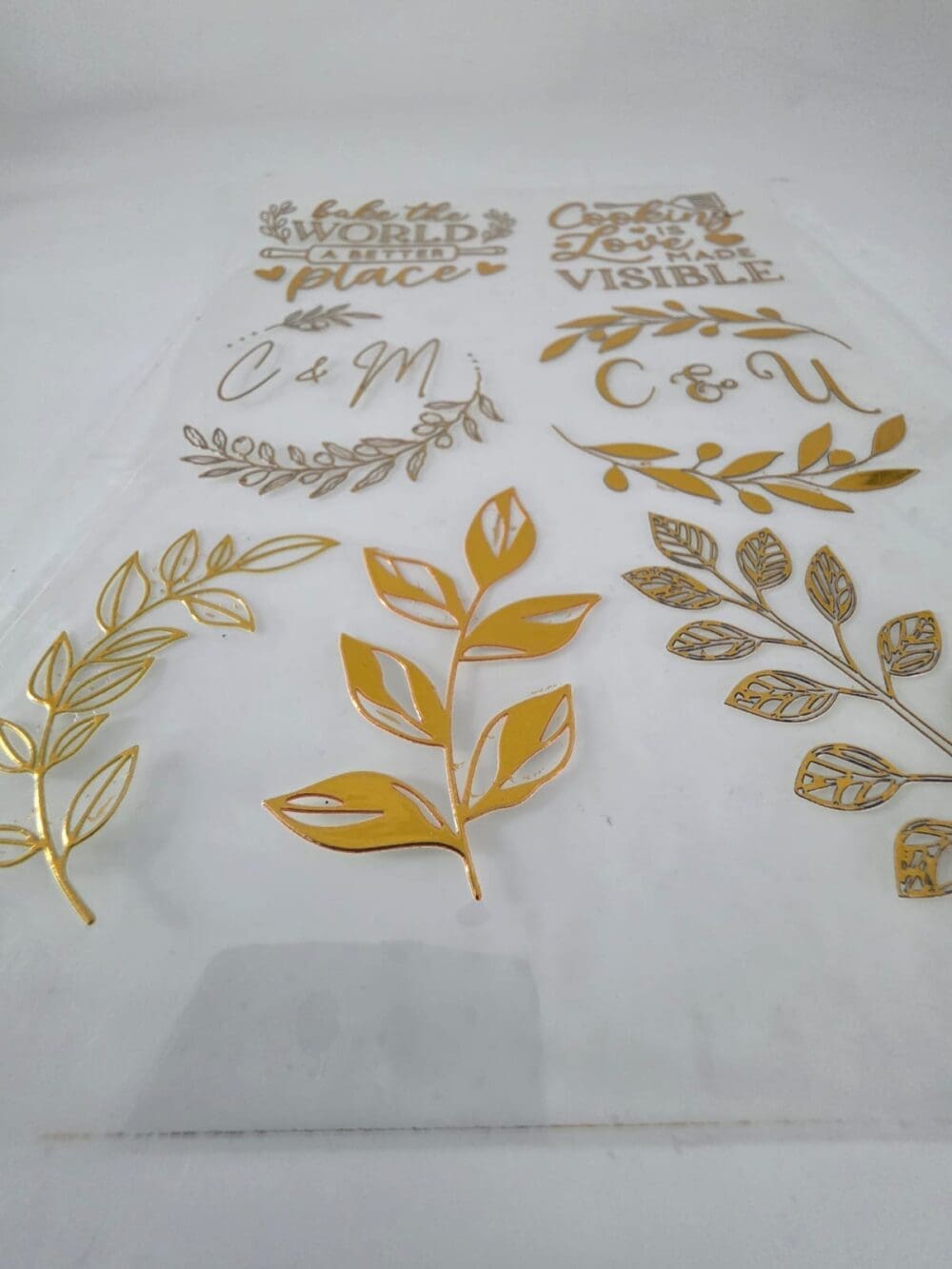 3D UV DTF Stickers : FOILING A4 & A3 GOLD Customised Stickers (Gang ...