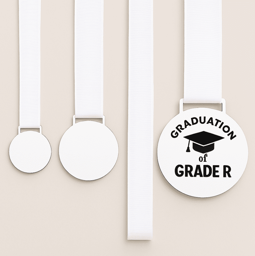 Laser Sublimation Blanks : 2mm White Subli-Lux Medals with Sublimation ...